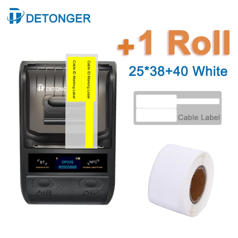Detonger 58mm Portable Handheld Thermal Label Maker Bt Barcode Qr Code ...