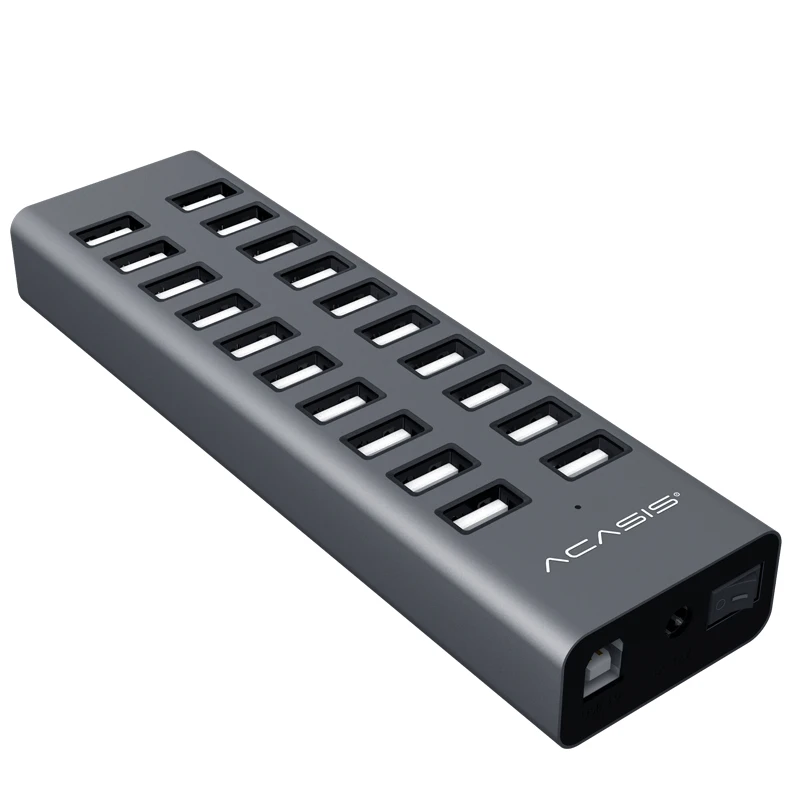 20-Port-Multi-USB-2-0-Hub-High-Speed-Data-Transfer-Fast-Charger ...