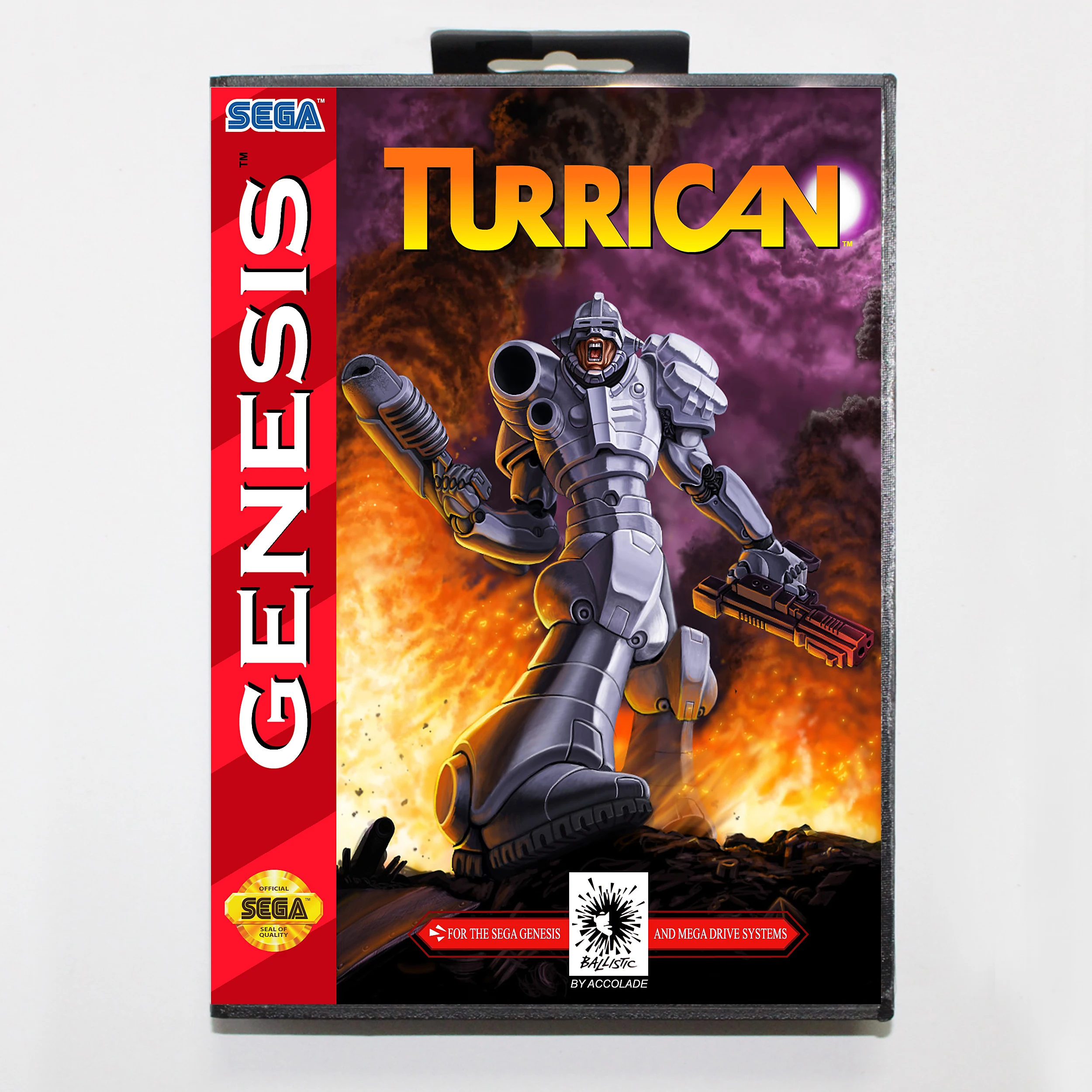 Turrican 16bit Md Game Card For Sega Mega Drive/ Genesis With Retail ...