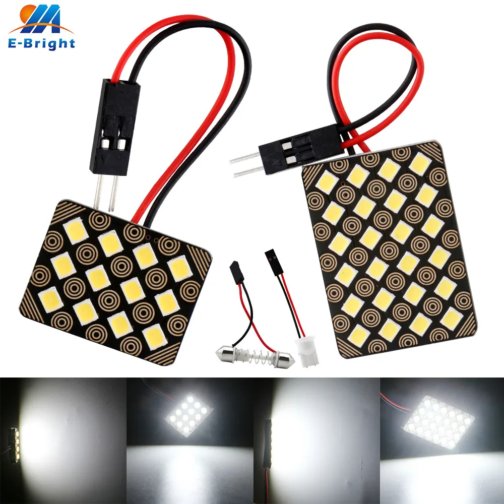 4X DC 12V 2835 12 SMD 24 SMD LED 전구 W5W 돔 독서 자동차 문 번호판 정리 조명 표시기 흰색|t10 ...
