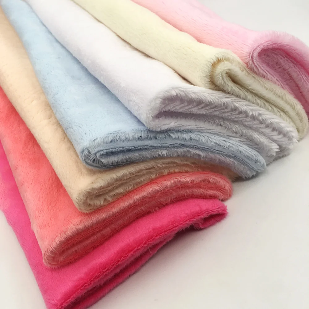 3mm Crystal Super Soft Plush Fabric Doll Fabric 100% Polyester ...
