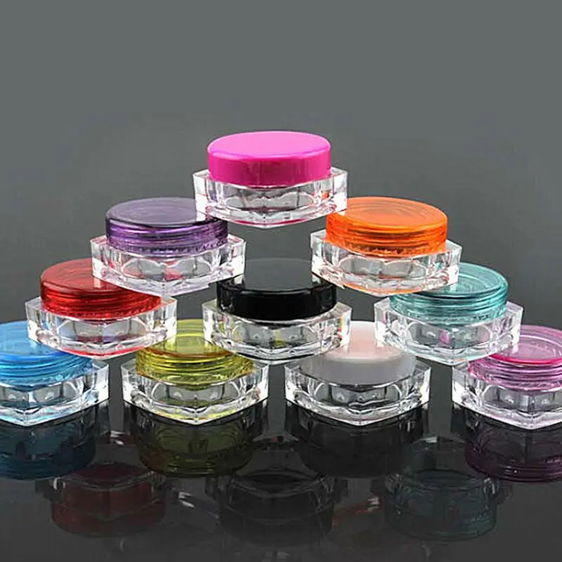 5pcs-3g-5g-Empty-mini-Travel-Plastic-Square-Cosmetic-jar-Skin-care ...