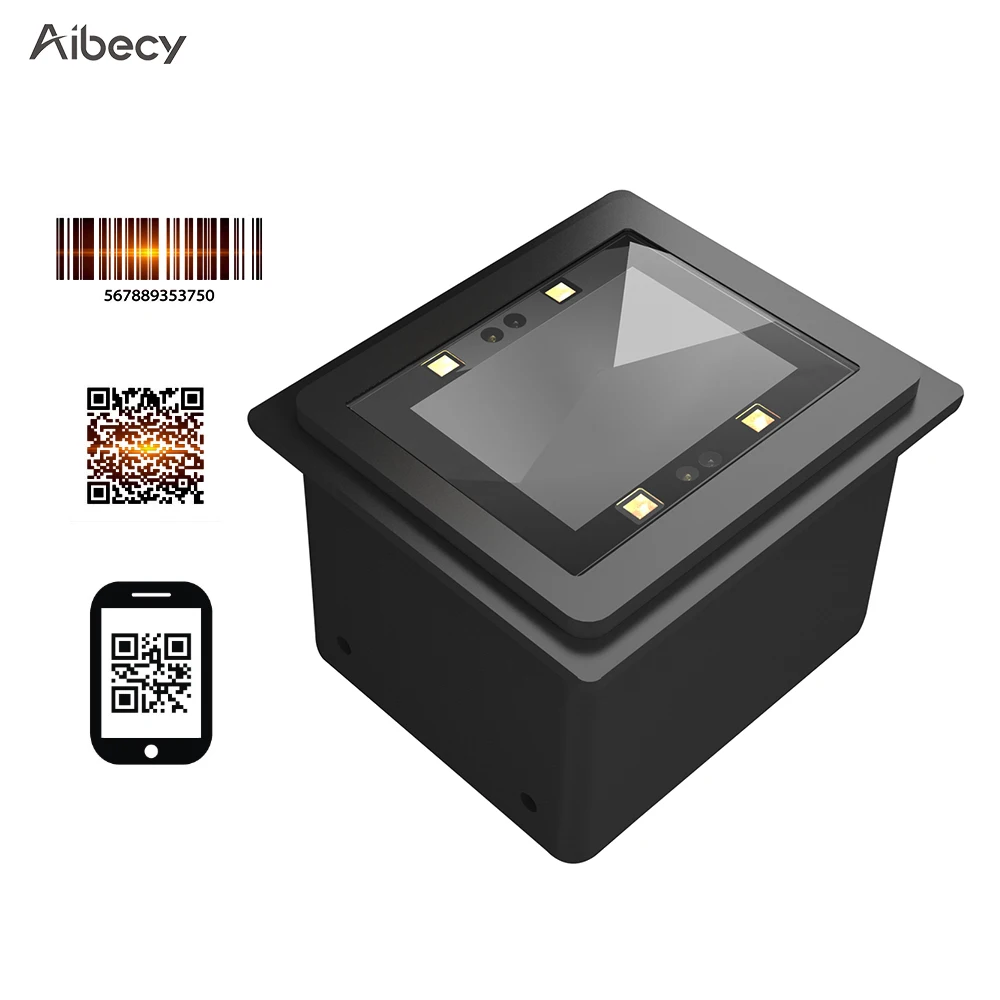 Aibecy Embedded Barcode Scanner Self Induction 1D/2D/QR Bar Code Reader ...