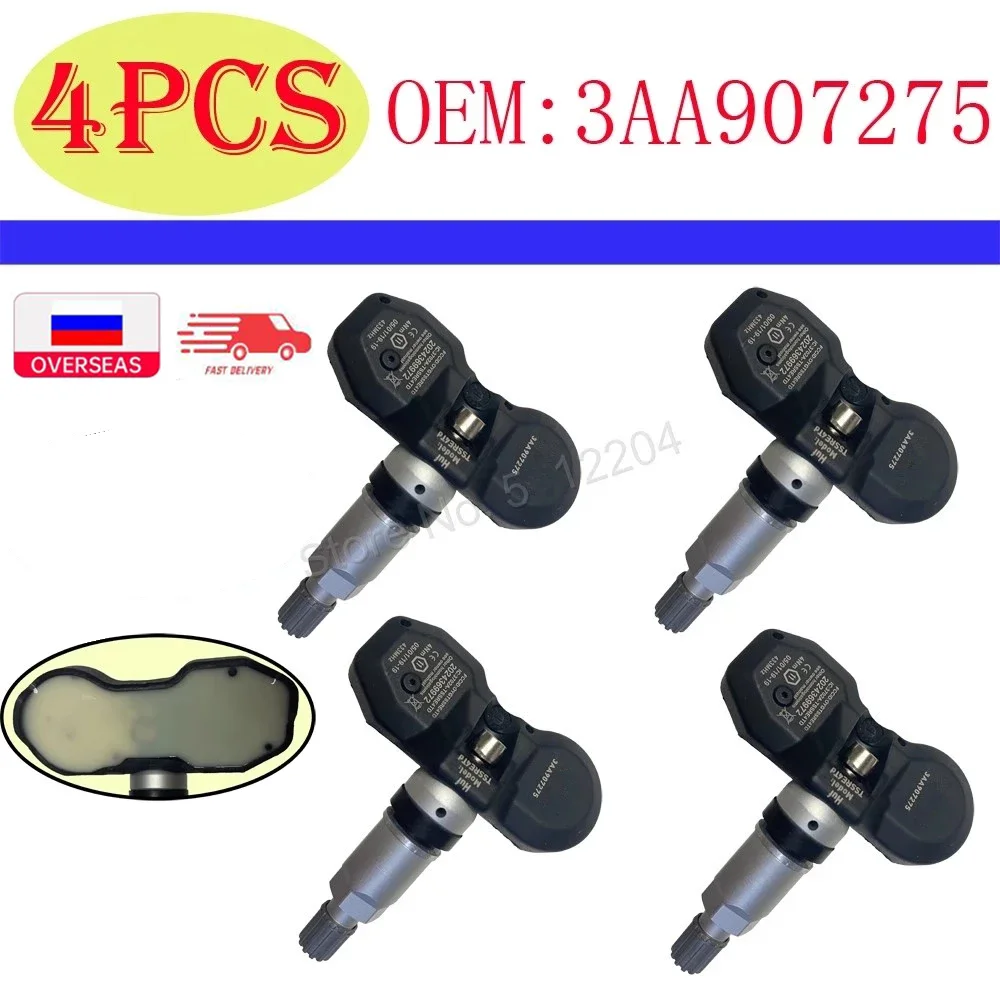 4PCS-Tire-Pressure-Sensor-3AA907275-For-VW-Tiguan-VW-CC-Passat-CC-TPMS ...