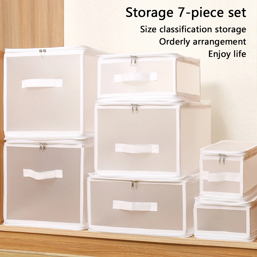 Foldable-Clothes-Storage-Box-Plastic-Transparent-Sundries-Toiletries ...