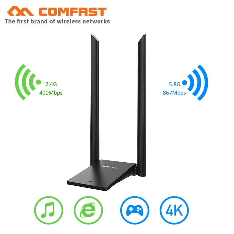 Free Driver 802.11ac High Power 1300m 5ghz Dual Band Through Wall Usb3 ...