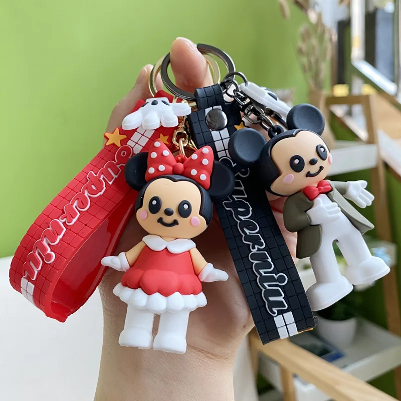 New-Anime-Disney-Mickey-Mouse-Keychain-Toy-Pvc-Model-Doll-Figure-Car ...