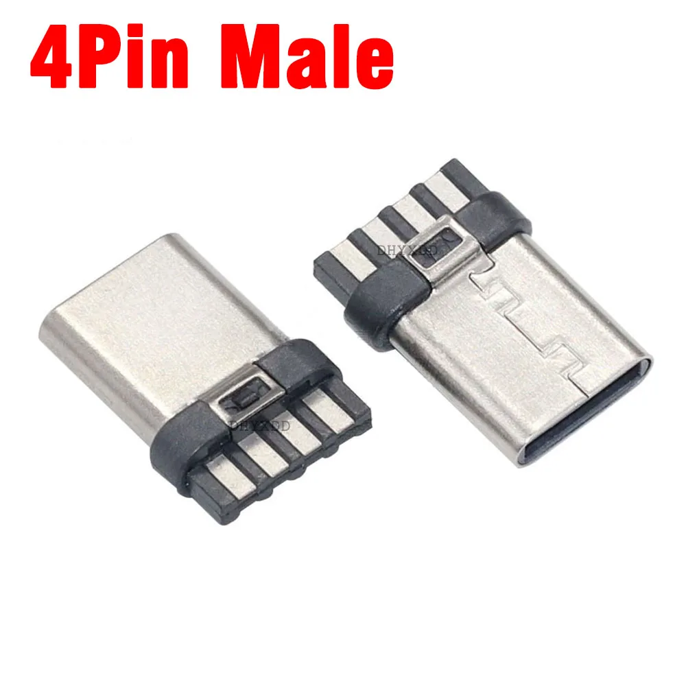 10Pcs-USB-3-1-Type-C-Connector-4-Pin-Male-Socket-Receptacle-Through ...