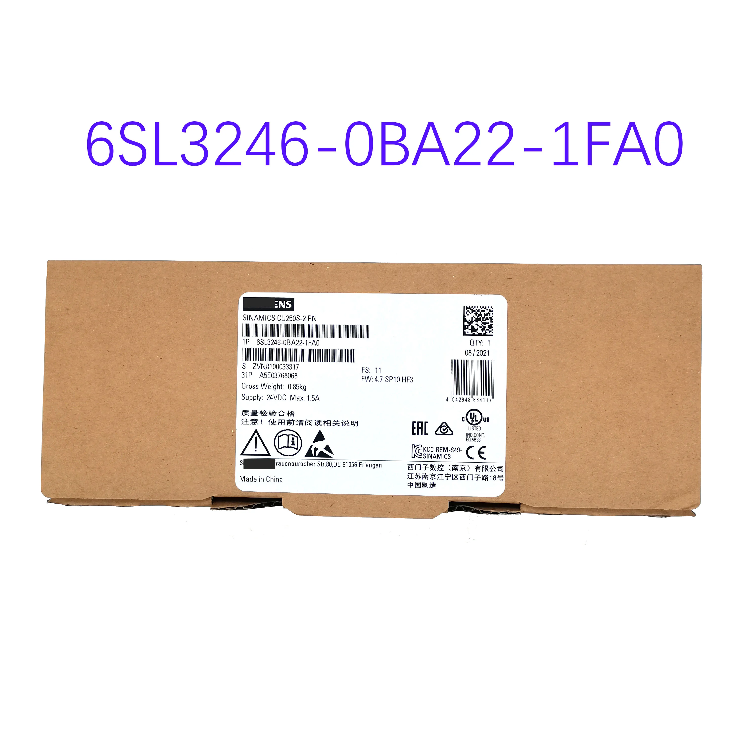 New original 6SL3246 0BA22 1FA0 CU250S 2PN G120 control unit ...