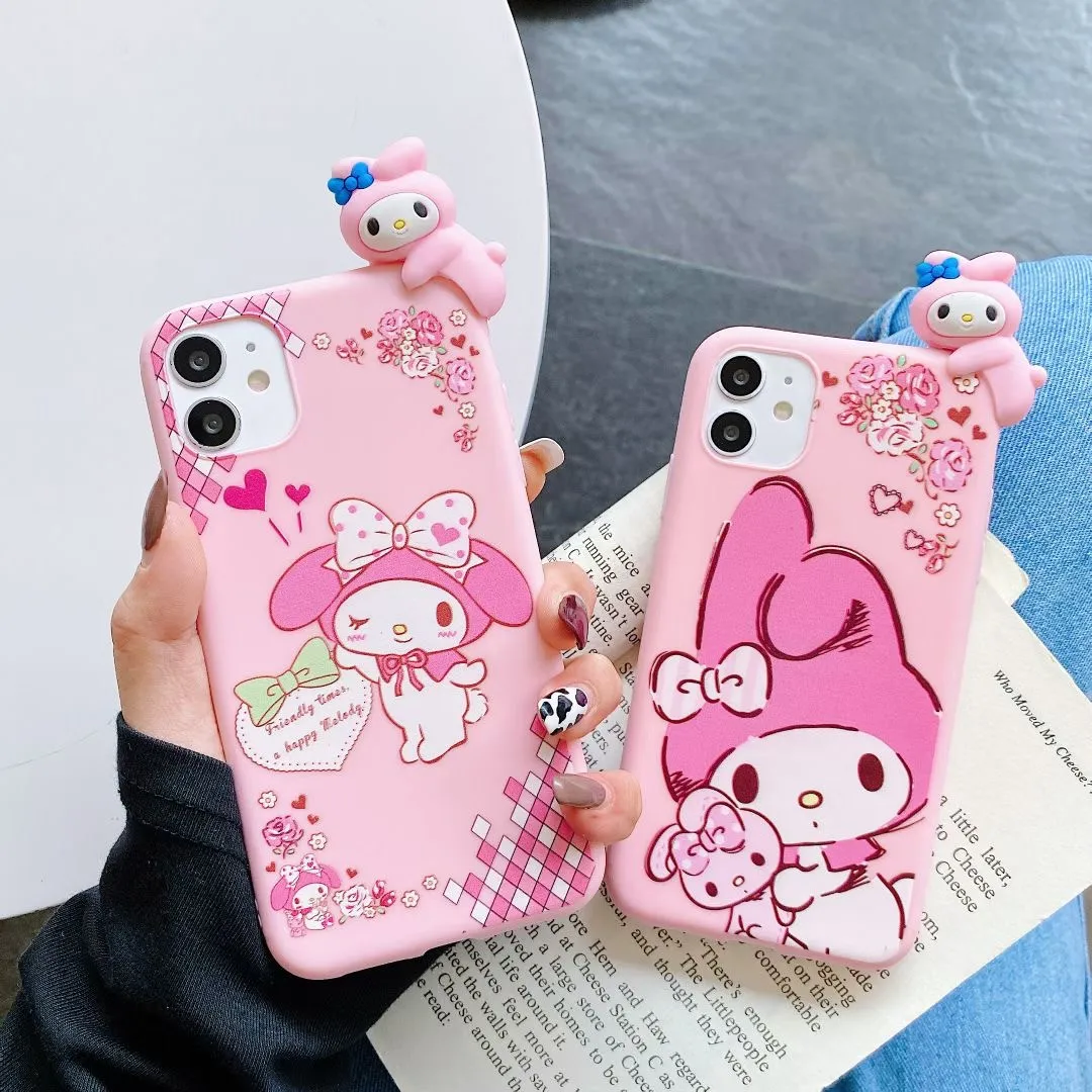 Cartoon My Melody Rabbit Phone Case With Lanyard - KawaiiMerch.com