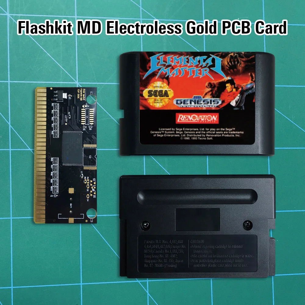 Elemental Master Flashkit MD, tarjeta PCB dorada sin electrodos ...