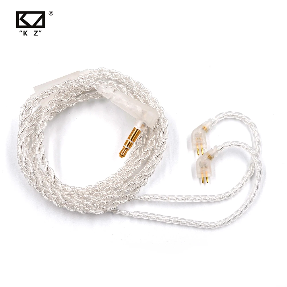 KZ-Earphone-Cables-Silver-plated-upgrade-cable-Headphones-wire-3-5MM ...