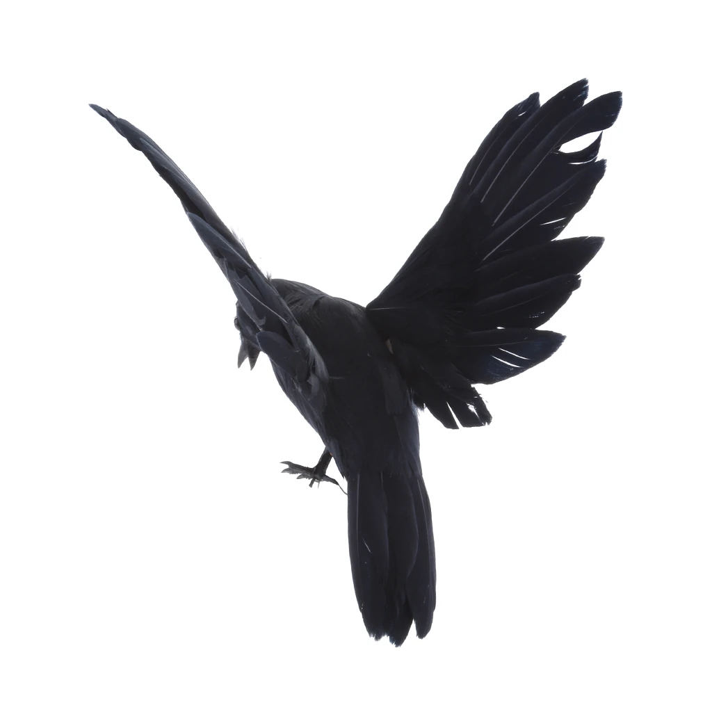Artificial Garden Flying Crow Statue Decor For Hunting Decoy ...