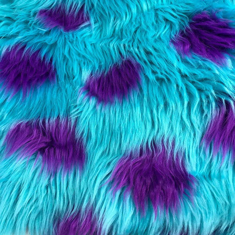 Double Colors Jacquard Long Plush Fabric For Toys Garment Materials DIY ...