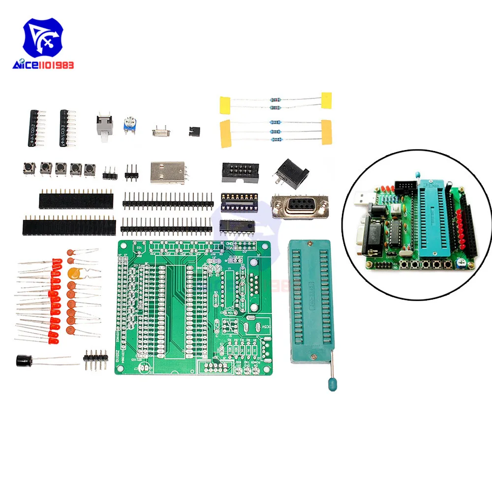 Diymore C51 Avr Mcu Development Board Diy Kit Learning Board Components ...