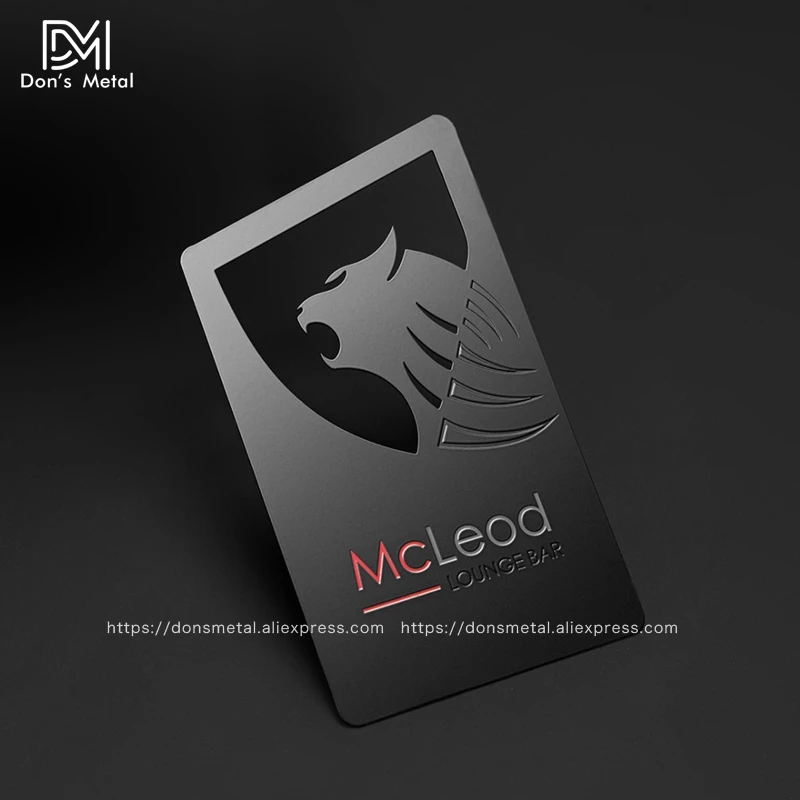 Personalized stainless steel business card hollow metal card custom ...