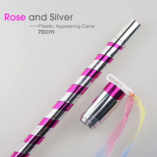 1pc 70cm plastic Appearing Cane steel elastic rod magic tricks wand ...