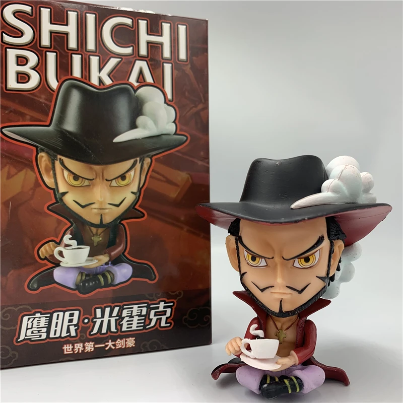 Dracule Mihawk Drinking Tea Action Figure 11cm | One piece Merchandise ...