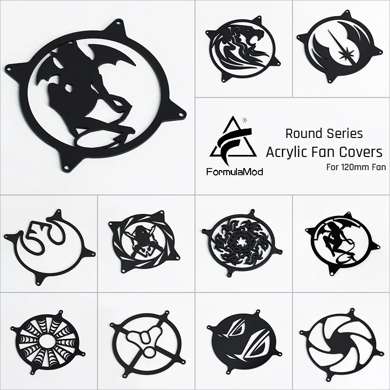 FormulaMod Fm-FanCover, Acrylic Round Fan Covers, Fan Cover For 120mm ...