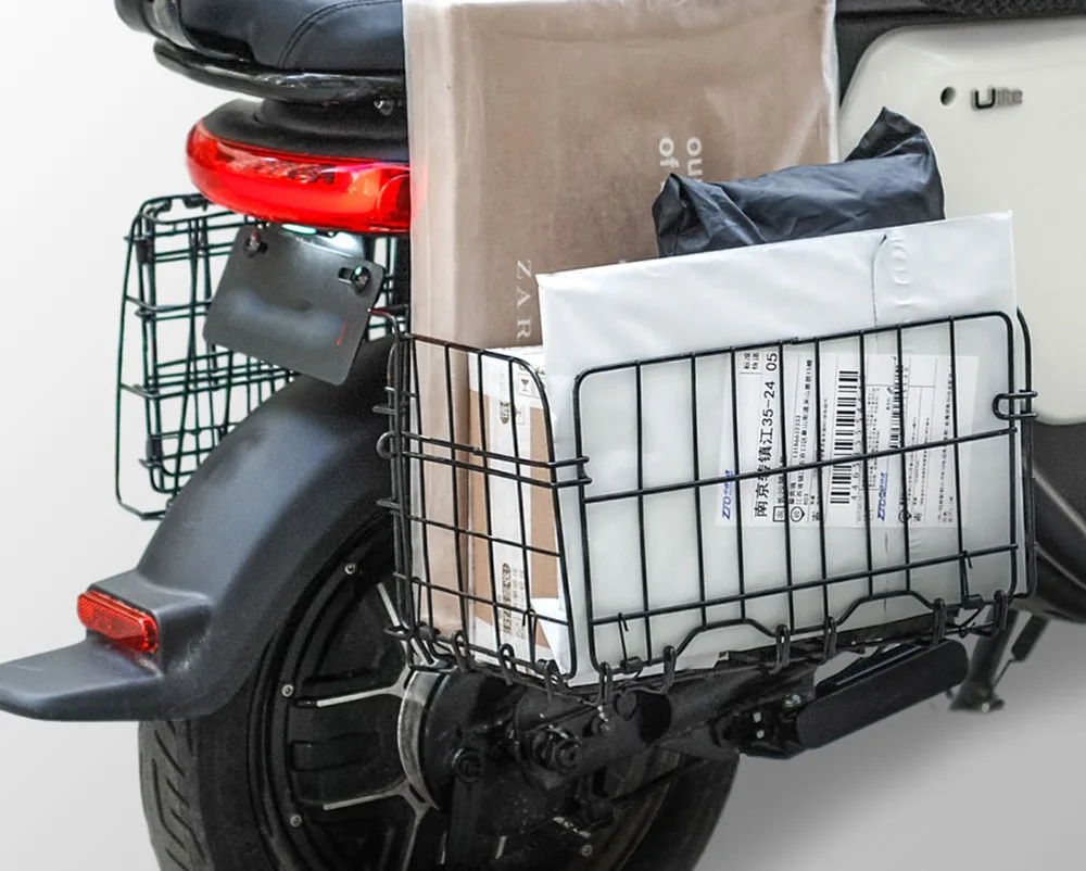 Motocicleta-el-trica-remontagem-acess-rios-cesta-cesta-instala-o-dobr ...