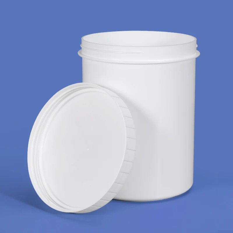 1PC 2000ML Plastic Jar with Lid Round Refillable Bottles HDPE Material ...