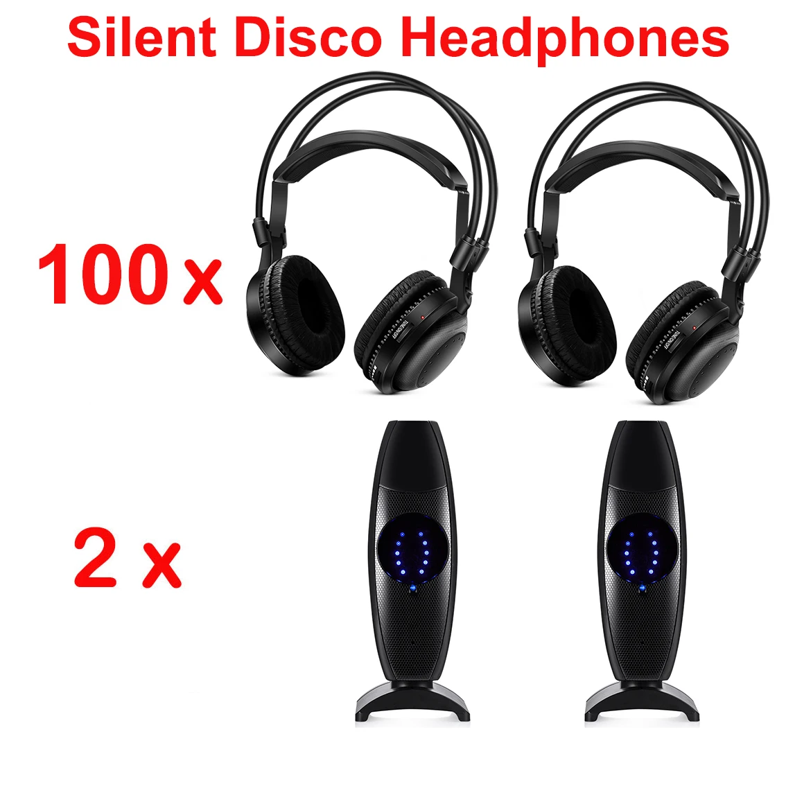 Professional Silent Disco compete system wireless headphones Quiet ...
