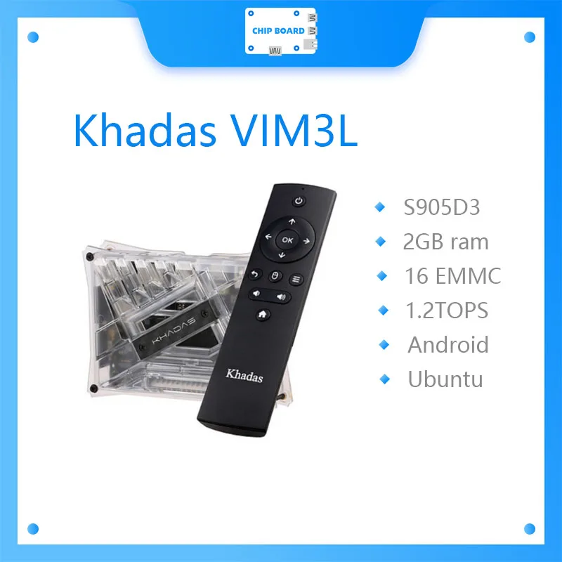 Khadas VIM3L SBC HTPC KIT : Amlogic S905D3 N0N SBC con estuche DIY|Tablero de demostración ...
