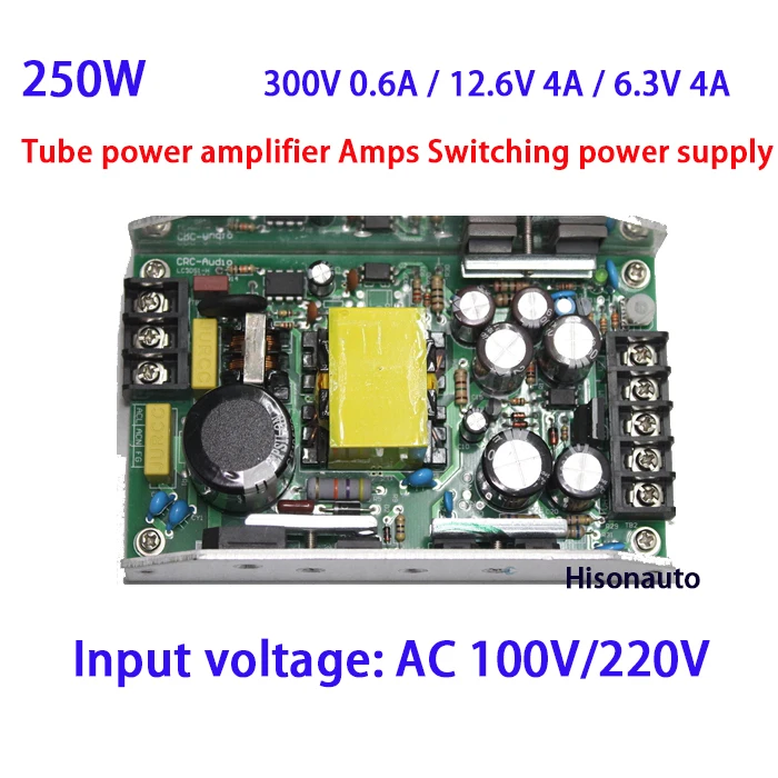 250W tube power amplifier Amps Switching power supply DC 300V 0.6A / 12 ...
