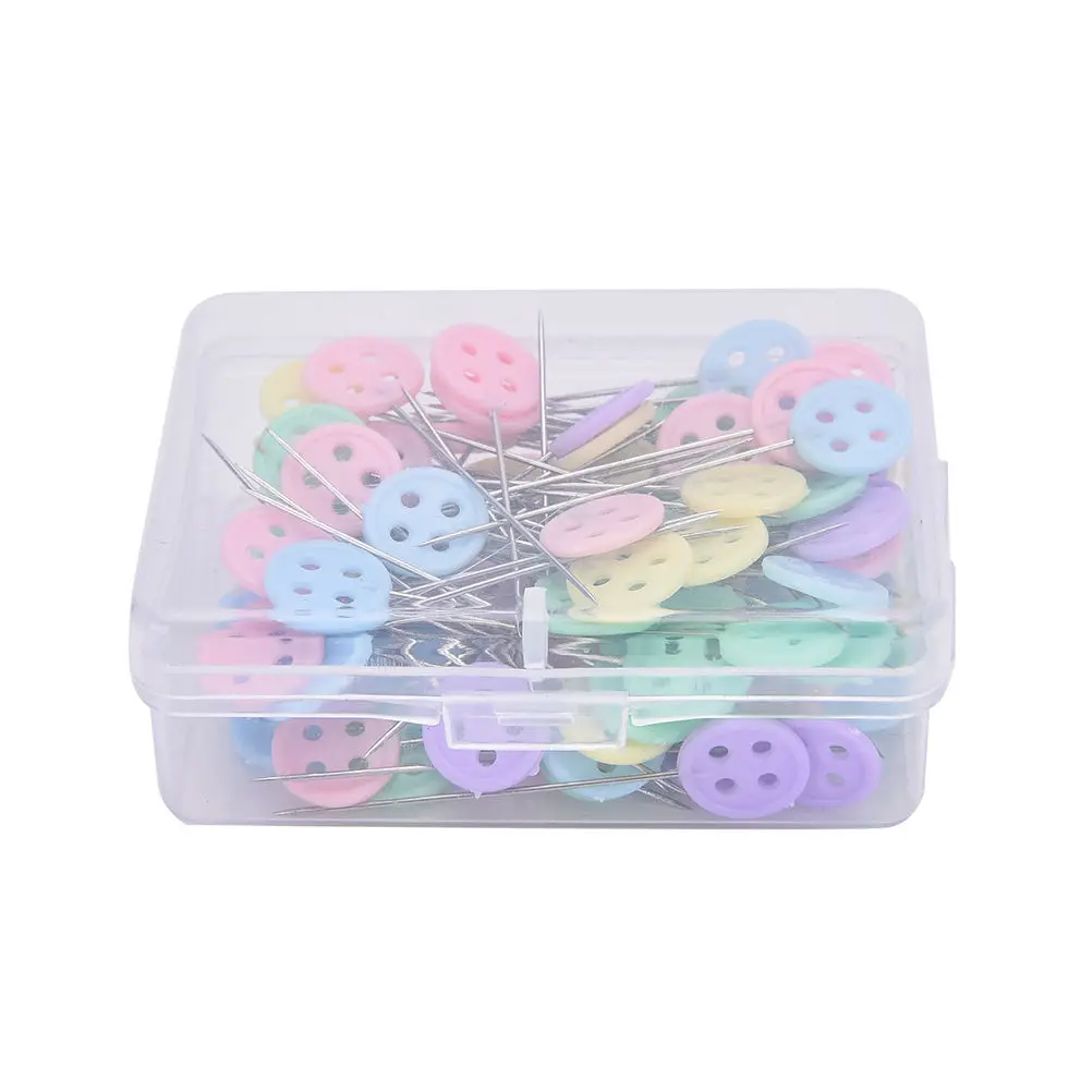Patchwork Needle Craft Flower Button Head Pins Embroidery Pins For DIY ...