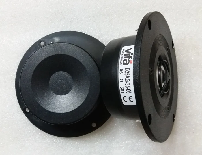 2Pcs 4inch Original Vifa D25AG-35-06 Aluminum Dome Tweeter Speaker