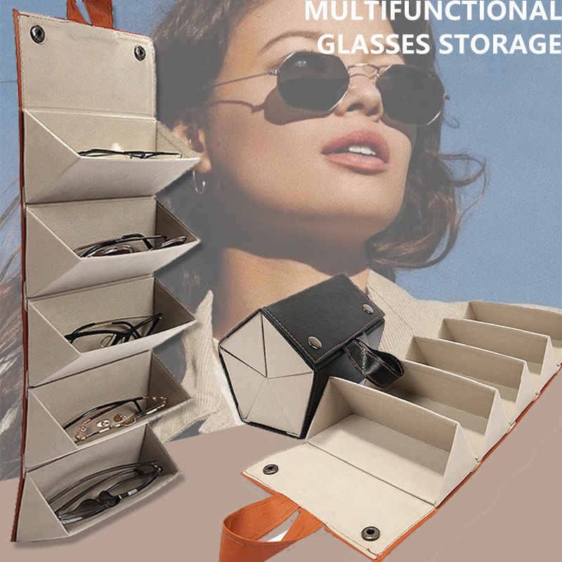 Portable Sunglasses Organizer Multi-slot Eyeglasses Storage Display ...