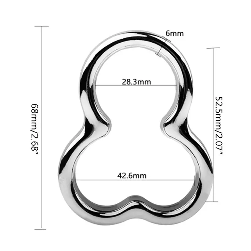 Cock Ring Stainless Steel Ball Stretcher Scrotal Bondage Cock Rings