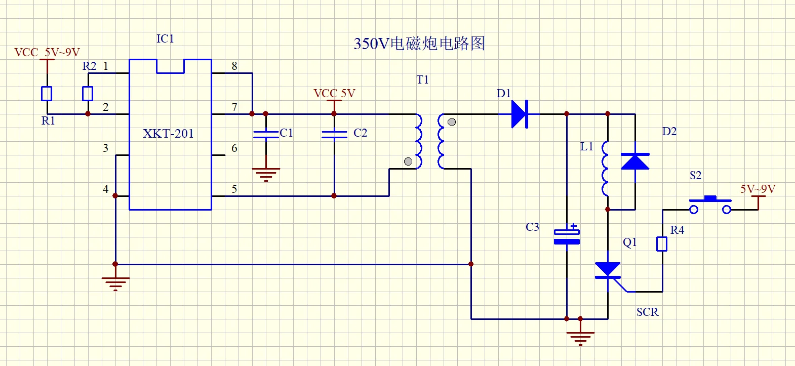 Simple Electromagnet Circuit Diagram