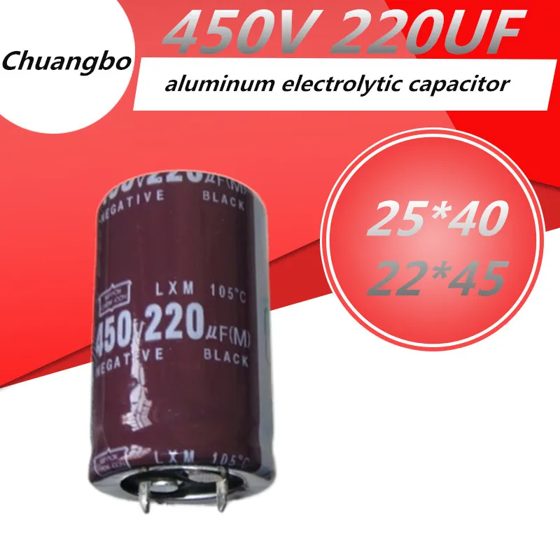 5pcs-450V220UF-Higt-quality-aluminum-electrolytic-capacitor-220UF-450V ...