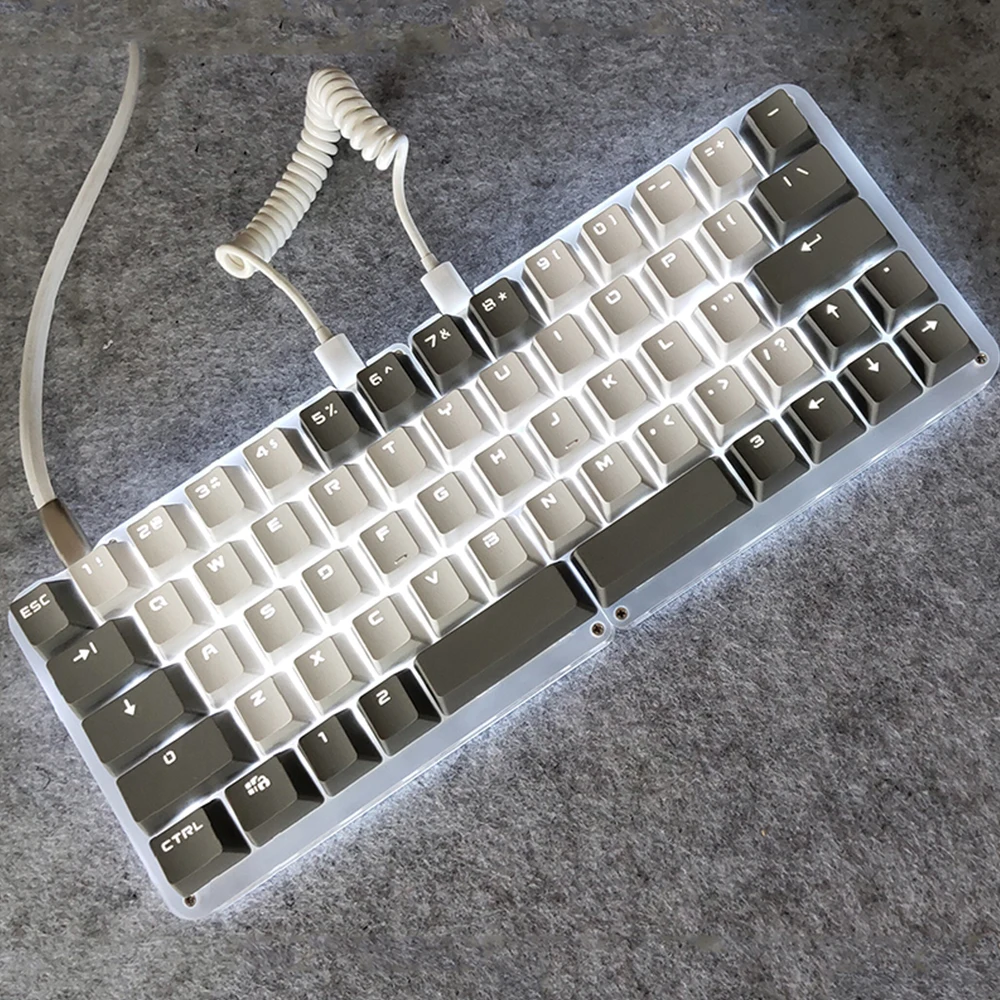 62keys Programmable 24 Macro Split Mechanical Keyboard Support Win7 8 ...