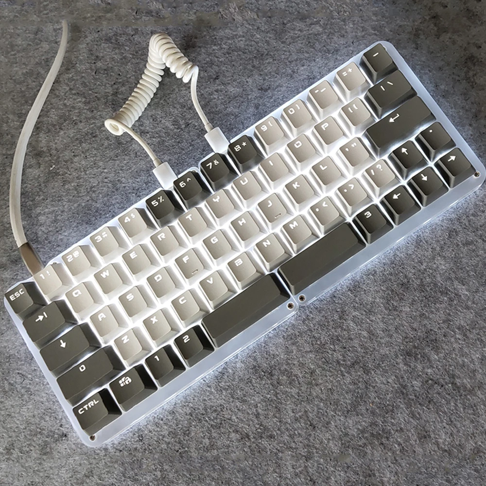 62keys Programmable 24 Macro Split Mechanical Keyboard Support Win7 8 10 Macos White Light Omron ...