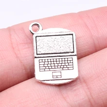 WYSIWYG 10pcs 21x13mm Antique Silver Color Computer Charms 3D Charms ...
