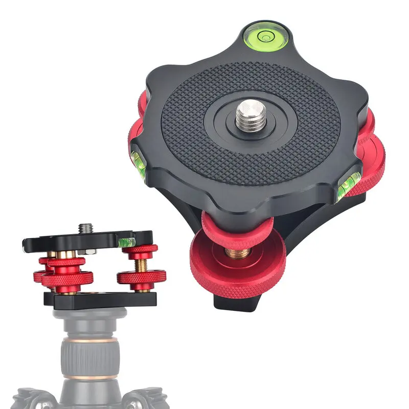 CAVIX LP 64 Bubble Level Camera Tripod Head Leveling Base Triple wheel ...