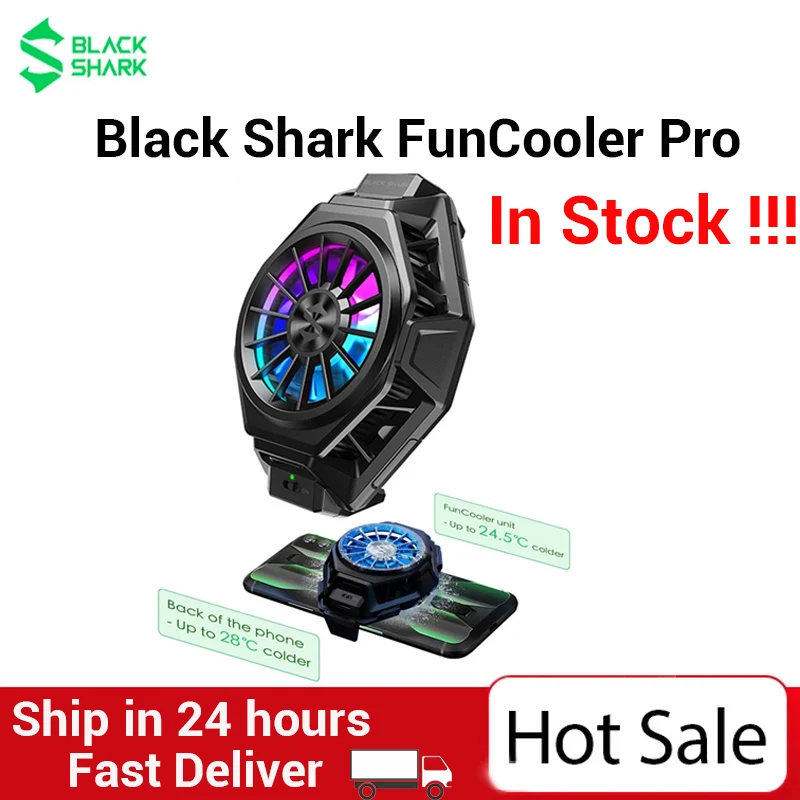 Original Black Shark FunCooler Pro แบบพกพา RGB Cooler พัดลมสำหรับสีดำ ...