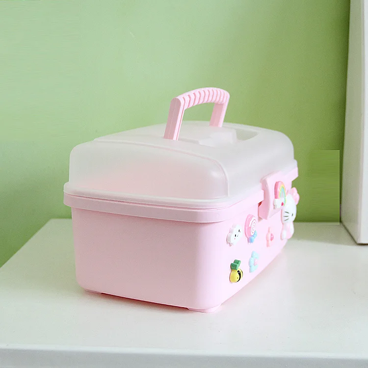 Hello Kitty Plastic Medical Kit Storage Box - KawaiiMerch.com