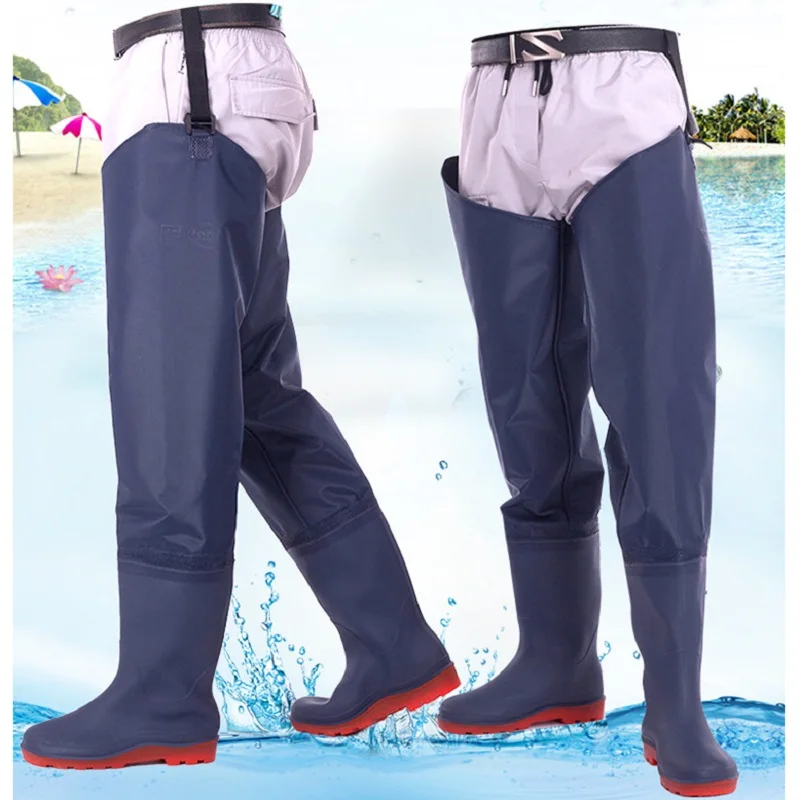 Super-High-Fishing-Waders-Half-Water-Pants-Wear-resistant-Long-Rain ...