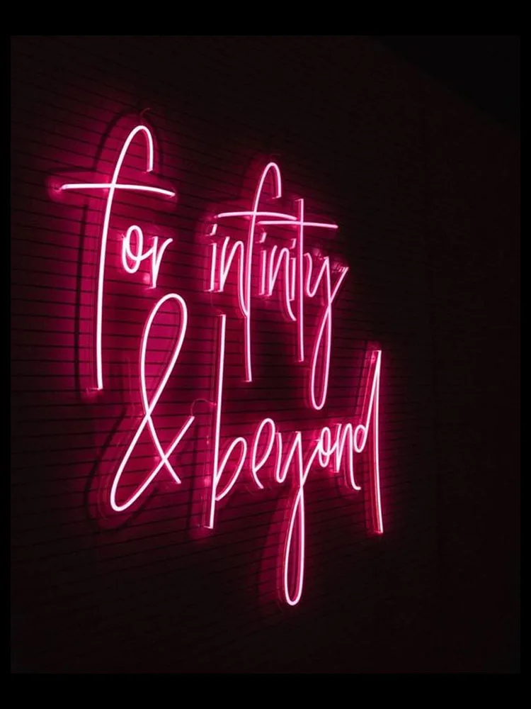 Neon Sign For For Infinity & Beyond Glass Tubes Lamp Neon Bulbs Sign ...
