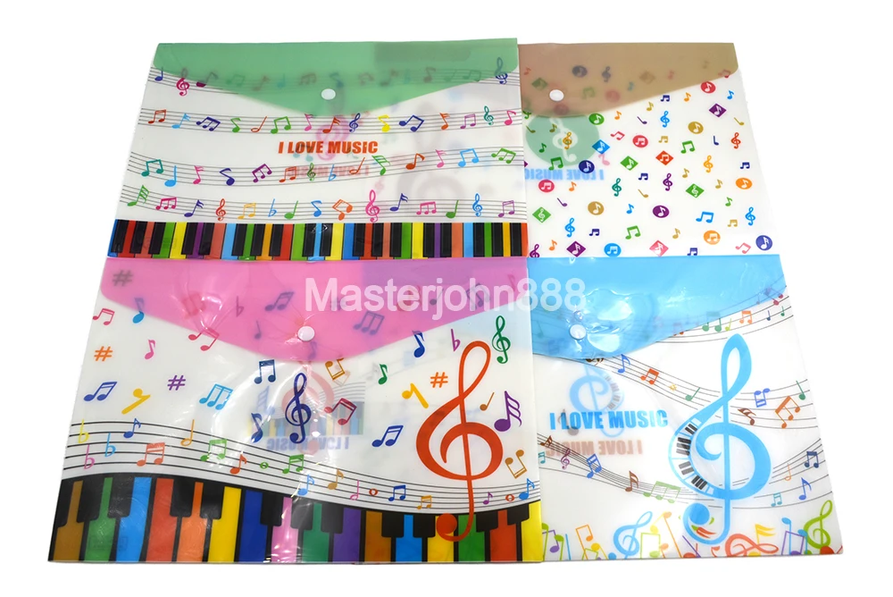 3pcs Music Piano Sheet Note A4 File Holder Folder Transparent Plastic ...
