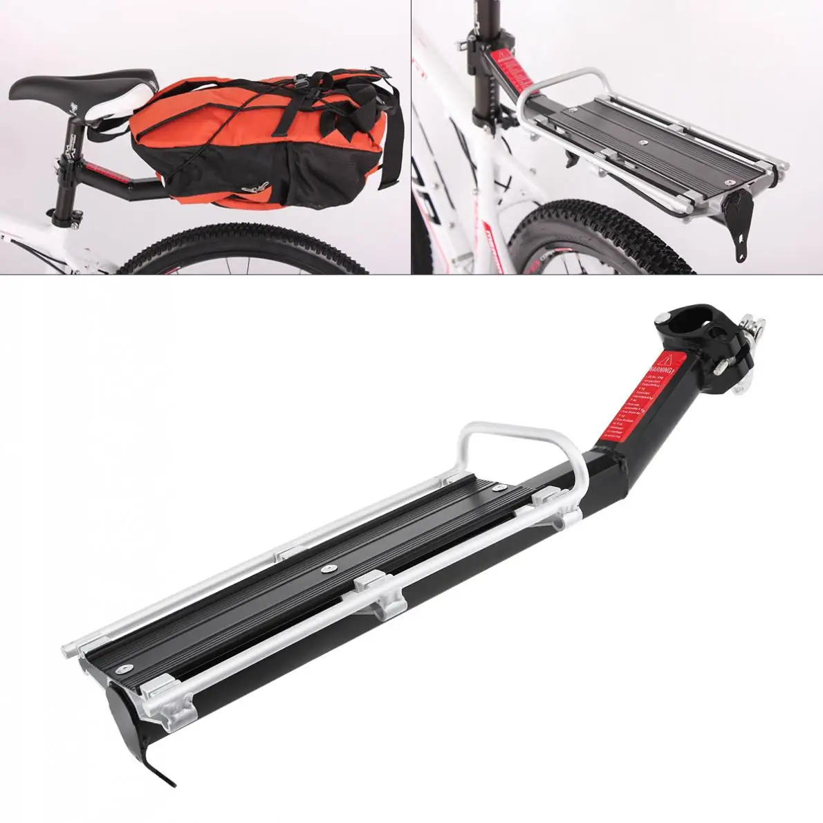 Bike Rack Aluminum Alloy Luggage Rear Carrier Trunk for Bicycles MTB ...