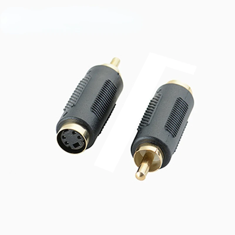 Rca Male Composite To 4 Pin S-video Svideo Female Adapter Adaptor ...