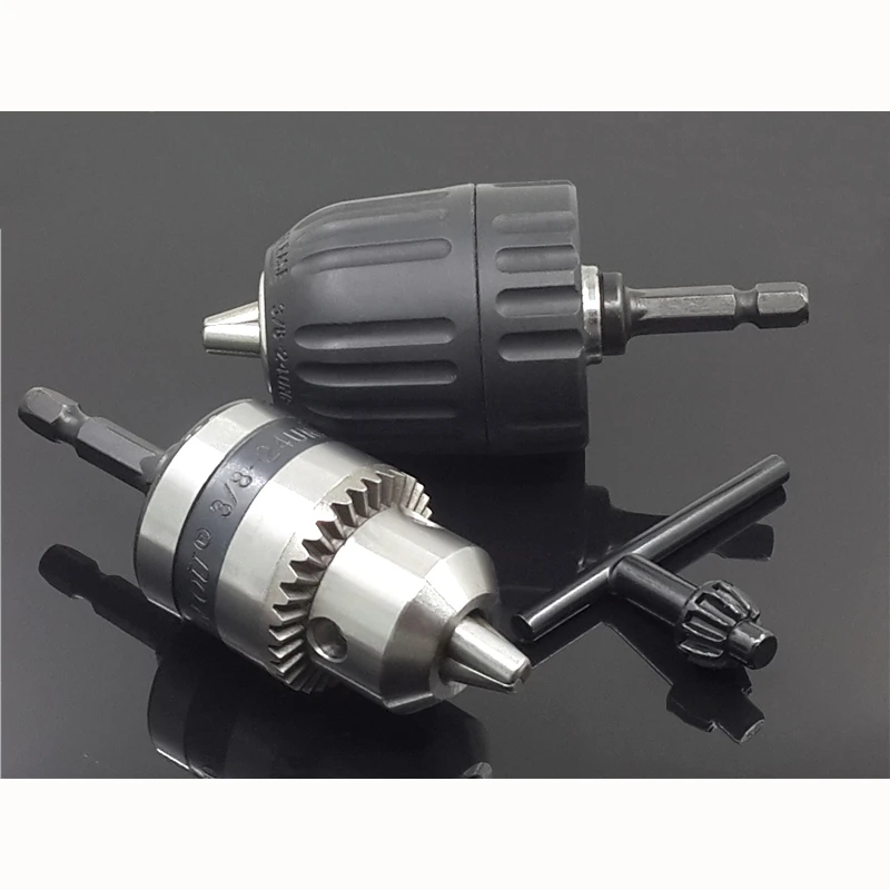 1Pc 1.5 10mm OR 0.8 10mm 1/4" Hex Shank Drill Chuck Keyless Drilling ...