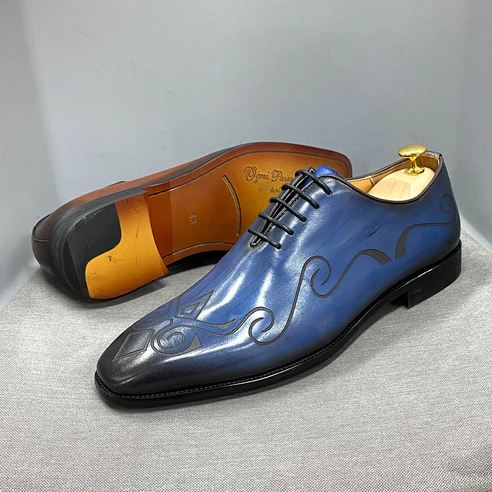 Oxford – chaussure de bureau pour hommes, chaussure à lacets, en cuir ...
