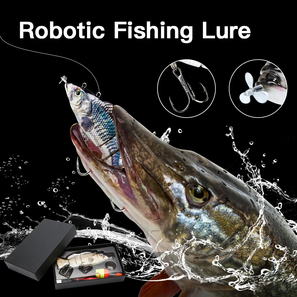 Robotic Fishing Lure Electric Wobbler Multi Jointed 4 Segments 14Cm ...