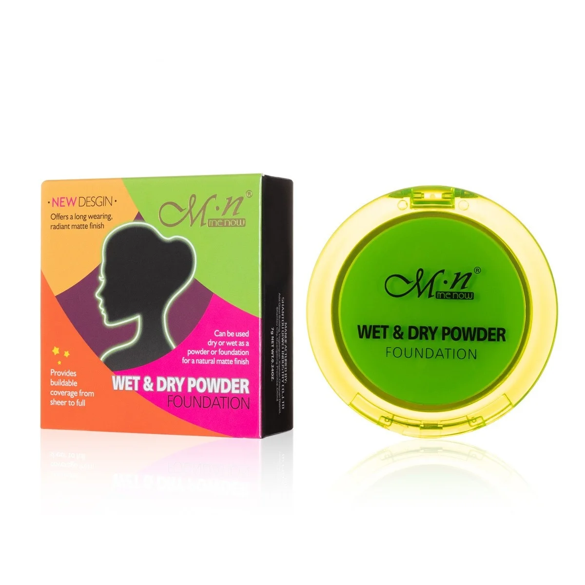 9 Colors Full Coverage Wet Dry Foundation Powder Long Lasting ...