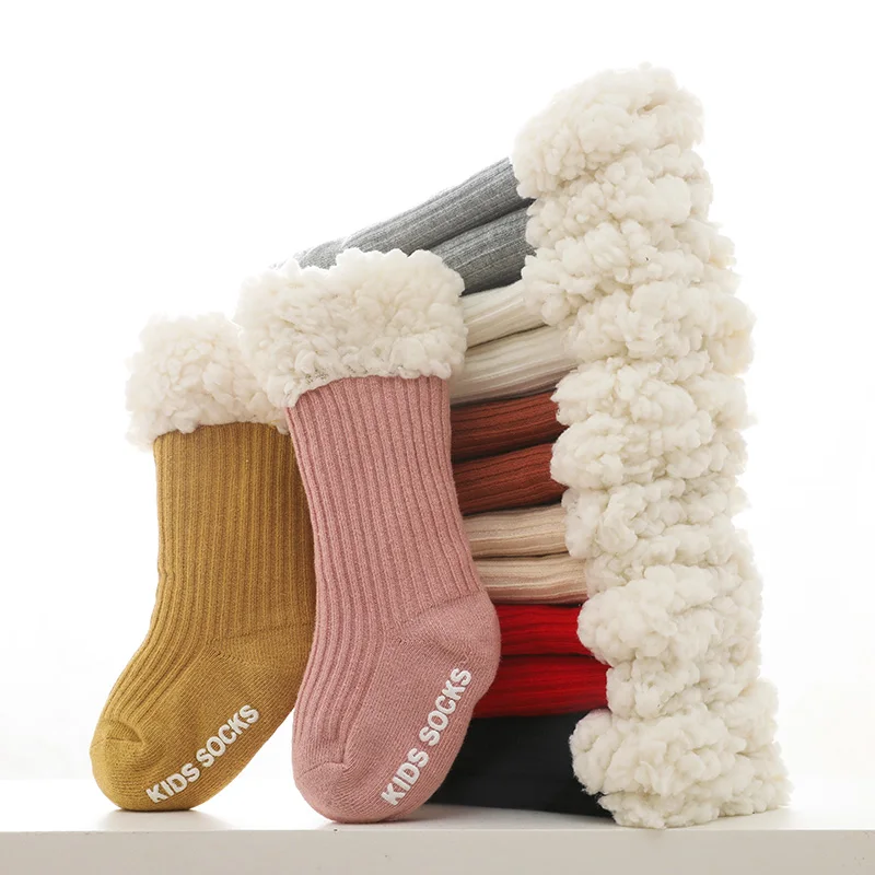Winter Baby Socks Cute Thicken Warm Kids Socks Thermal 100% Cotton ...